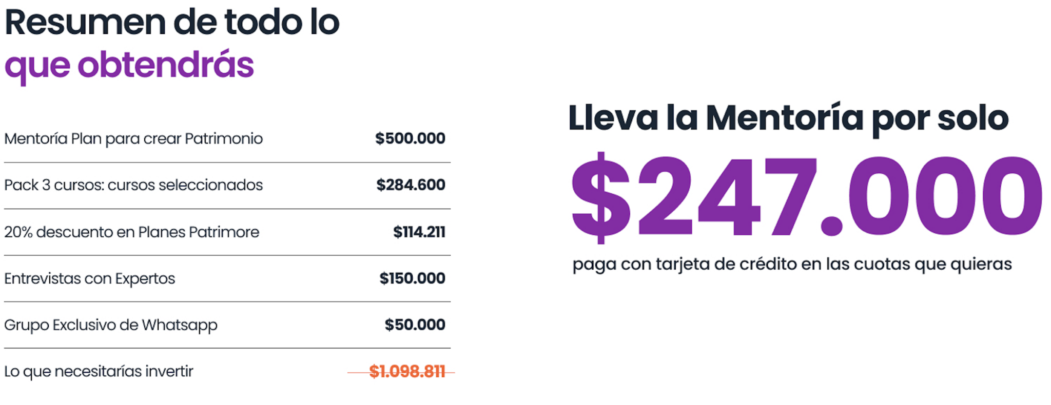 Mentoría Plan para crear Patrimonio - 3° Generación - Patrimore